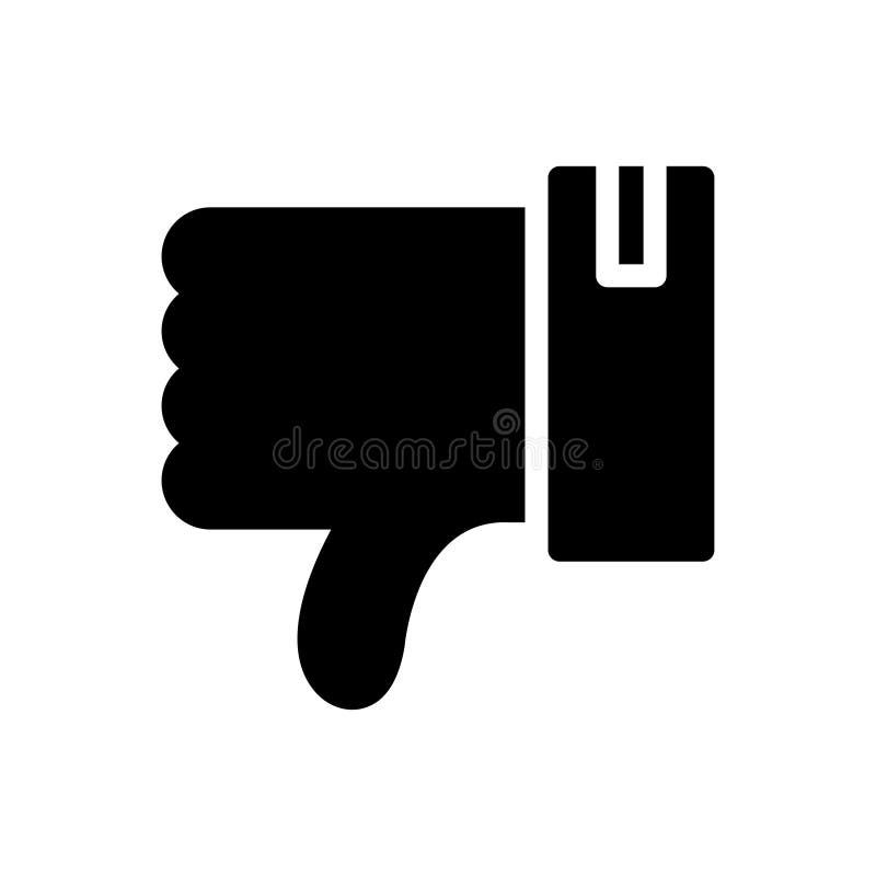 Unlike Icon Flat Style Vector. Finger, Hand, Dislike Symbol ...