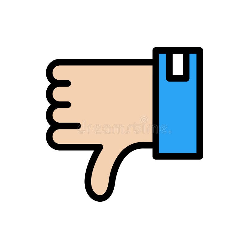 Unlike Icon Flat Style Vector. Finger, Hand, Dislike Symbol ...