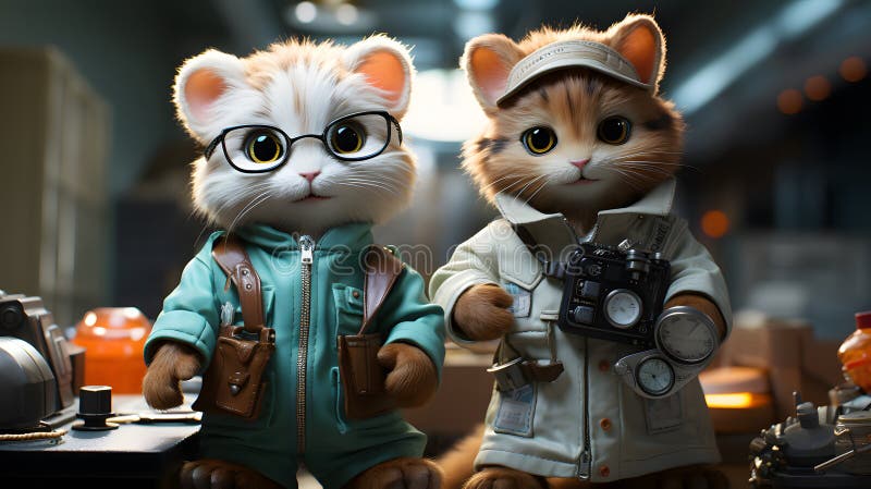 Unlikely Partners: a Curious Orange Cat and a Clever White Mouse at ...