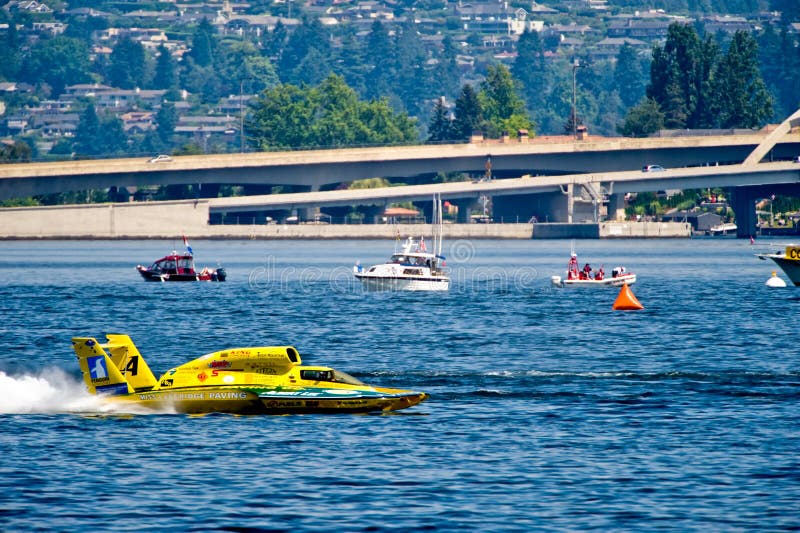Hydroplane Race at Chevrolet Cup Seattle Seafair Editorial Stock Image ...