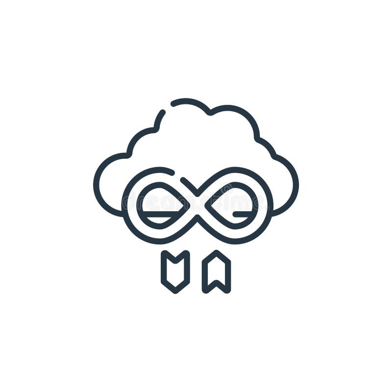 Unlimited Storage Icon Vector from Programming Concept. Thin Line ...