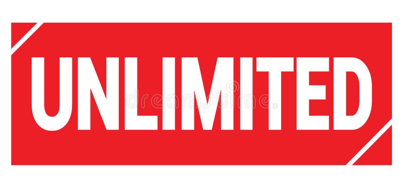UNLIMITED Text Written on Red Stamp Sign Stock Illustration ...