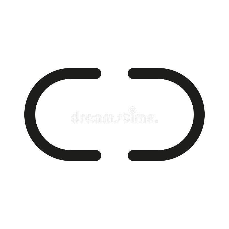 Unlink Icon Line Isolated on White Background. Black Flat Thin Icon on ...