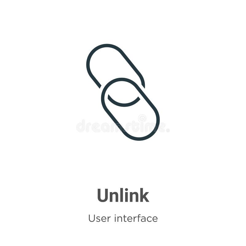 Unlink Icon In Trendy Design Style. Unlink Icon Isolated On White ...