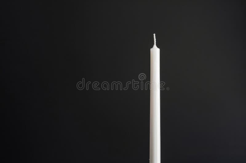 Unlit Candle on Black Background with Copy Space Stock Image - Image of ...