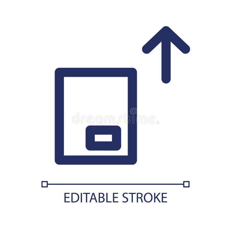 Unload Cargo Linear Ui Icon Stock Vector - Illustration of icon, linear ...