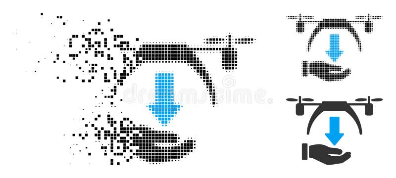 Moving Pixel Halftone Unload Drone Icon Stock Vector - Illustration of ... Moving Pixel Halftone Unload Drone Icon Stock Vector - Illustration of ...