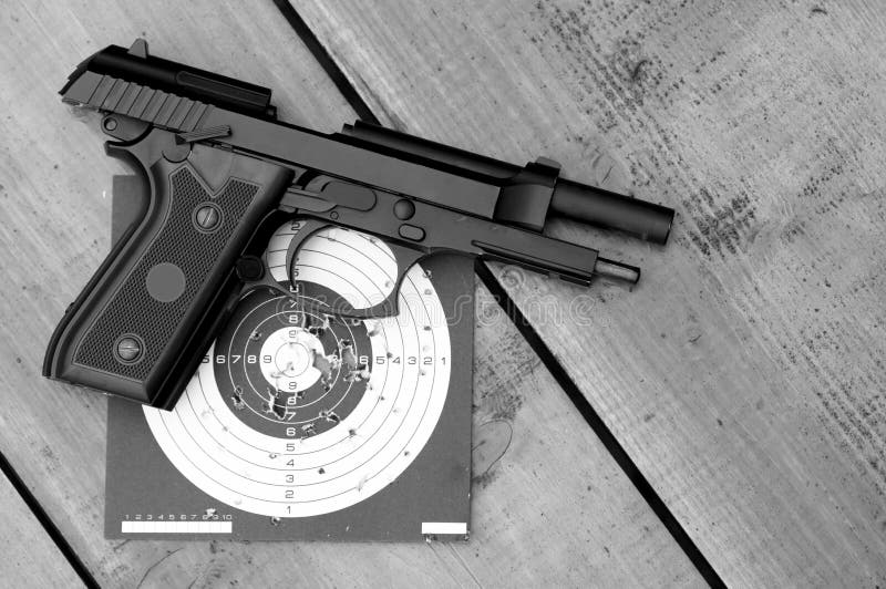 Unloaded Handgun stock image. Image of sight, army, profile - 8348907