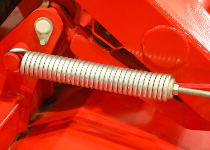 Unloaded Steel Spring Ready for Loading and Tensioning in Industrial ...