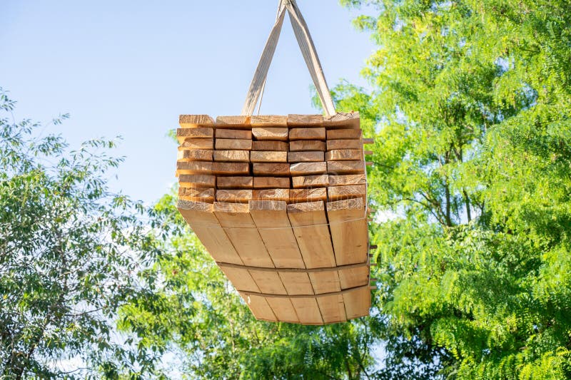 Unloading Boards. Construction Stock Image - Image of house, business ...