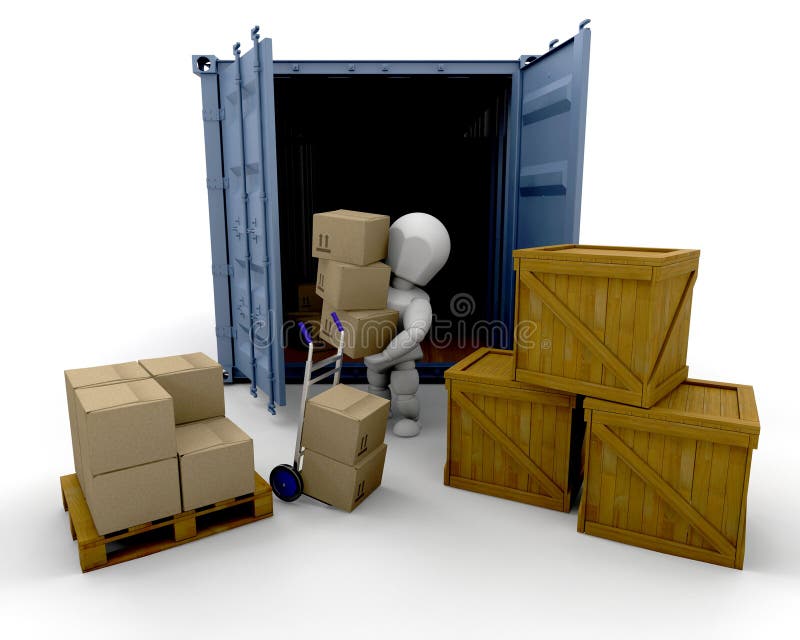Falling boxes stock illustration. Illustration of isolated - 2644832