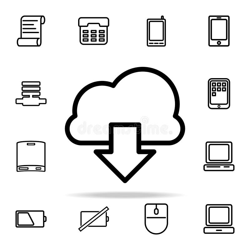 Unloading from the Cloud Icon. Web Icons Universal Set for Web and ...