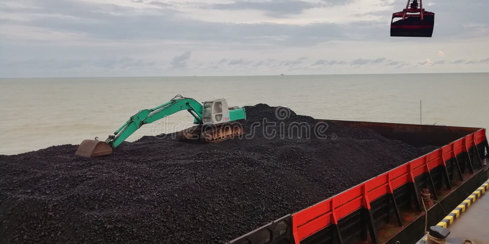 Unloading Coal at Power Plant Stock Photo - Image of depot, shipment ...