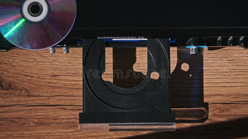 Unloading Compact Disc from the DVD Player Stock Video - Video of eject ...