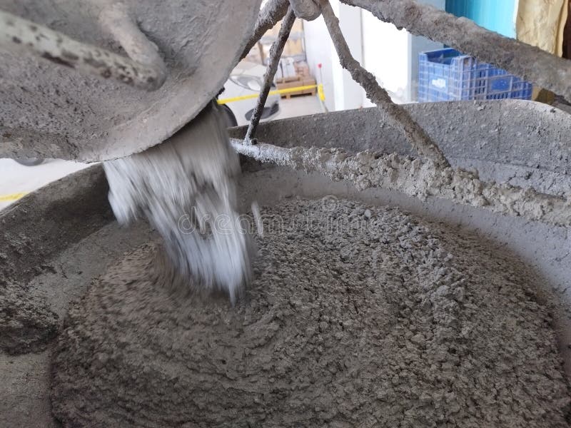 Unloading Concrete in a Construction Site Stock Image - Image of snow ...