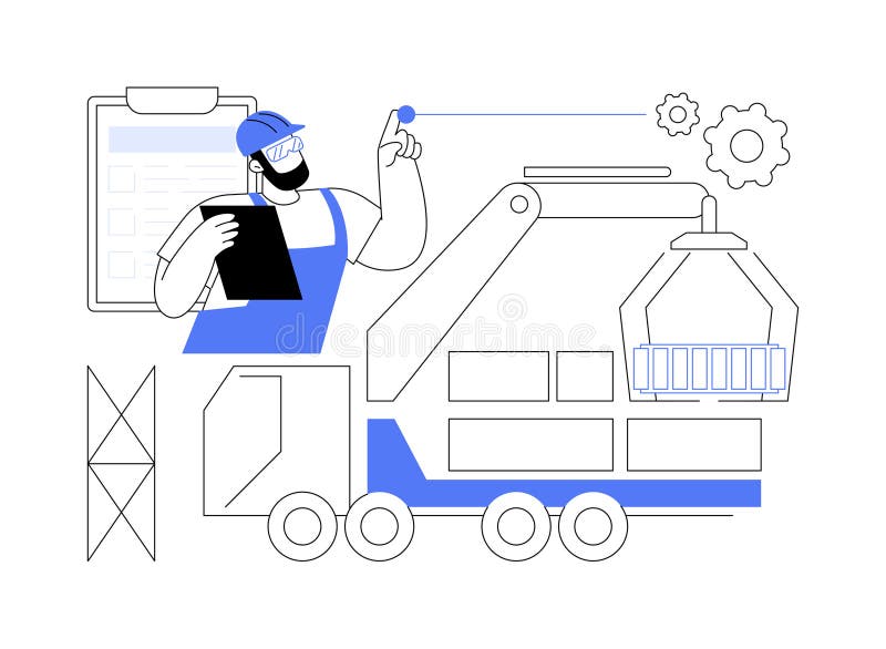 Unloading Construction Materials Abstract Concept Vector Illustration ...