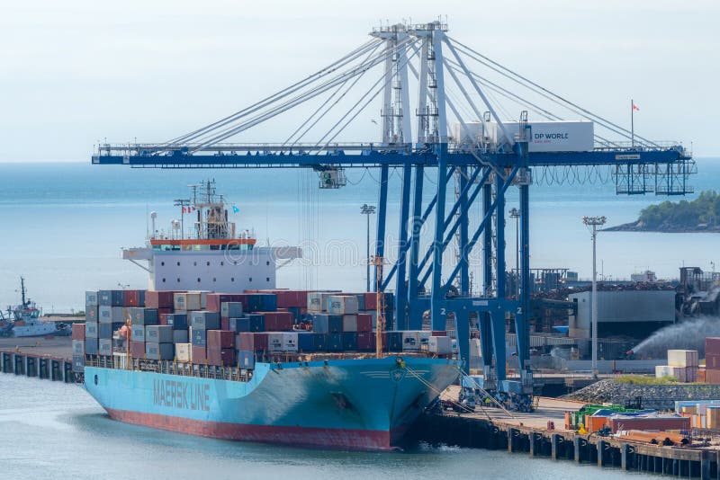 Unloading Containers from a Ship Editorial Photo - Image of ...
