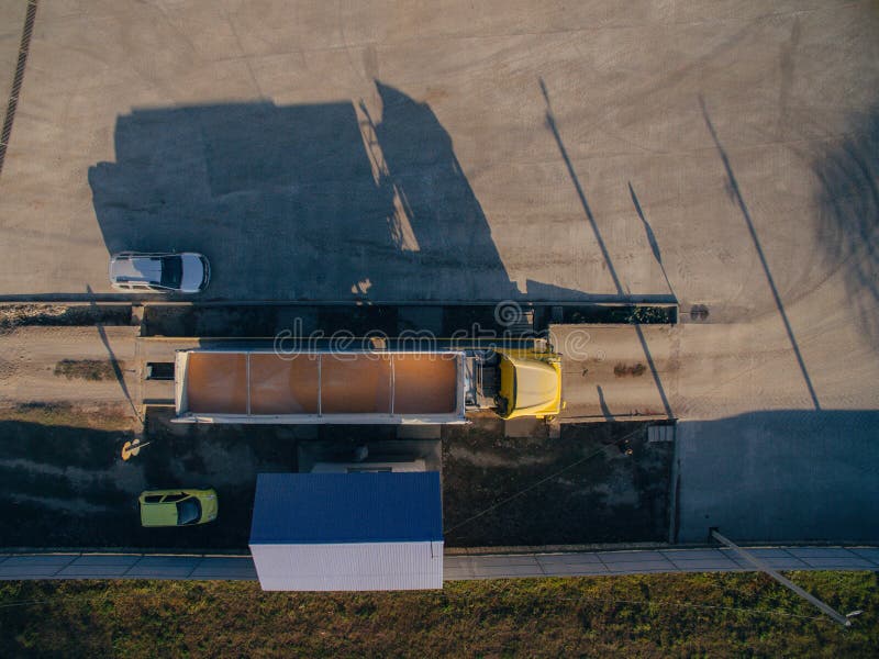 Warehouse for Corn Feed for Animals. Stock Photo - Image of farm, flake ...