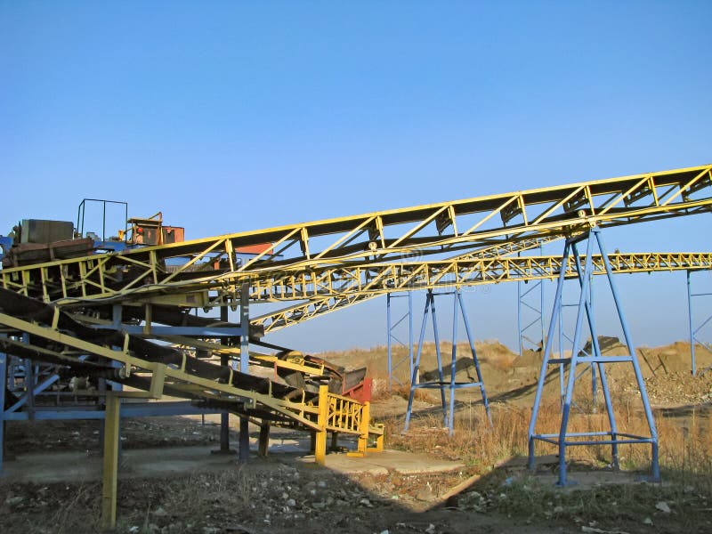 Mining and Processing Plant. Wet Sand Grading Process Stock Photo ...