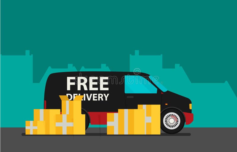 Unloading or Loading Trucks. Shipping Cargo Delivery, Export or Import ...