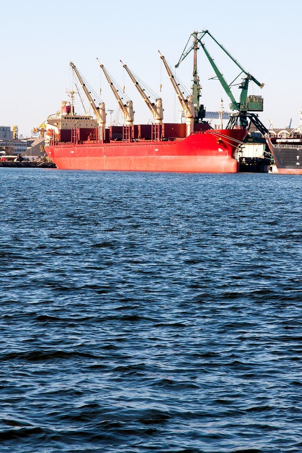 Bulk carrier ship stock photo. Image of port, clouds - 51431270