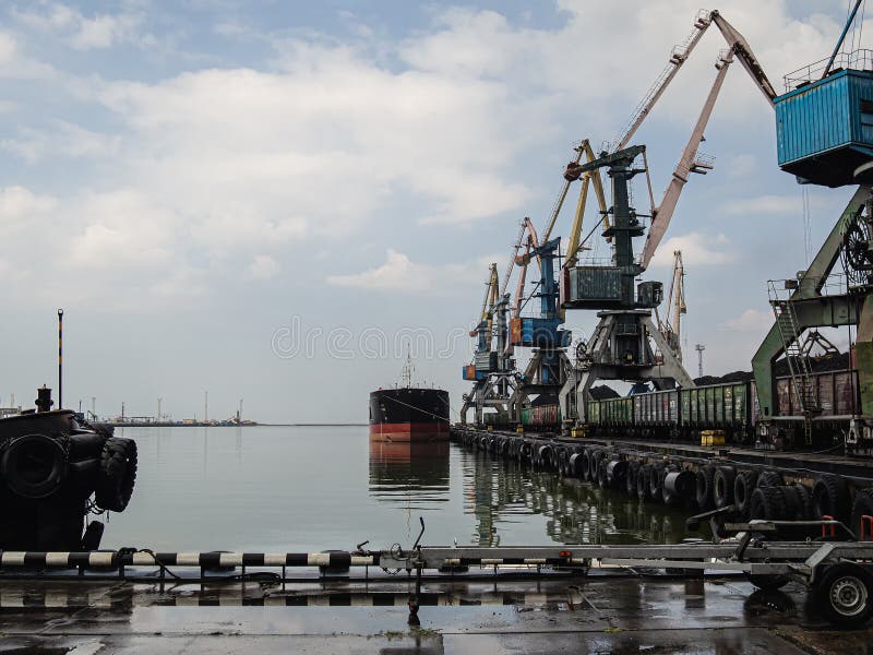 Unloading of a Tanker and Loading into a Freight Train at a Port of ...