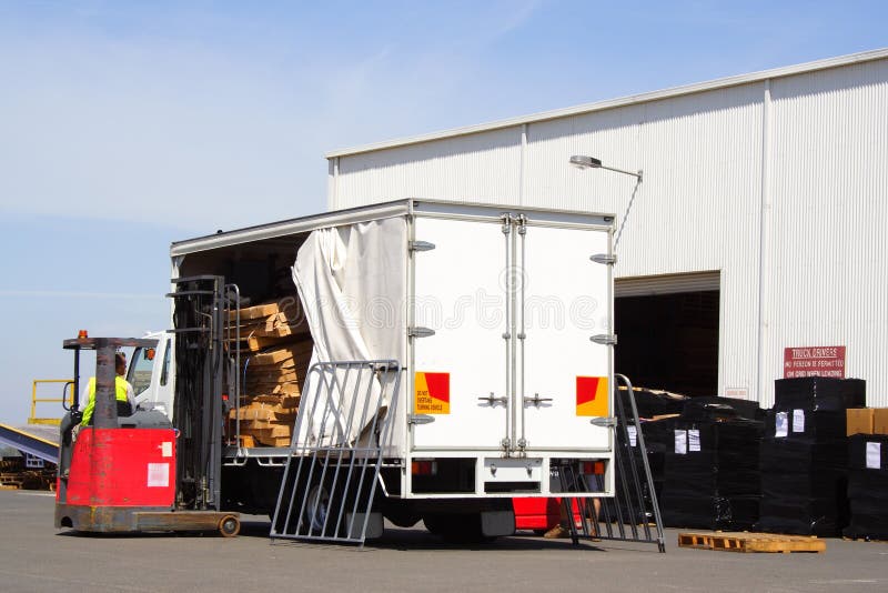 Unloading truck stock photo. Image of move, driver, organize - 2404614