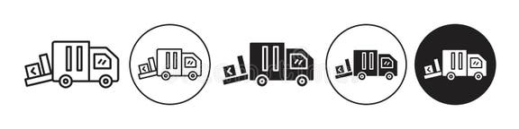 Unloading Truck Icon Vector Set Collection for Web Stock Vector ...