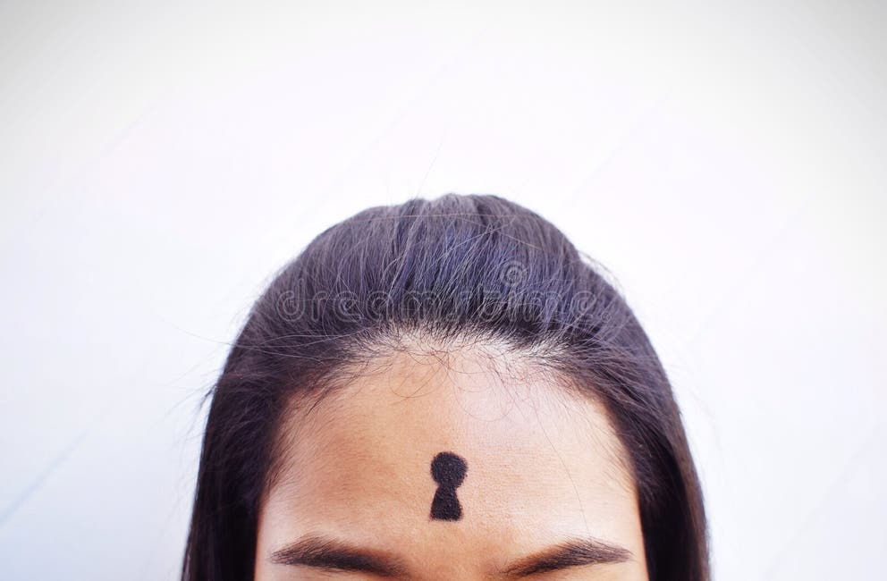 Unlock the brain stock photo. Image of brain, forehead - 48418958