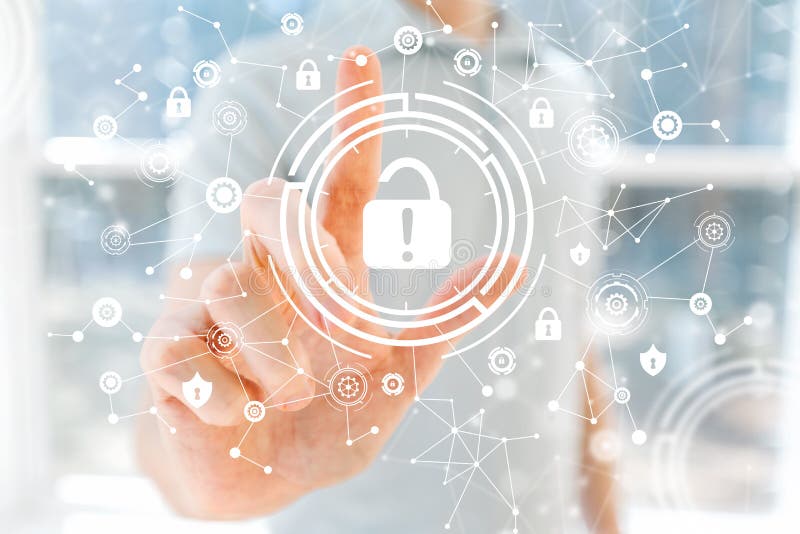 Unlock Concept with Young Man Stock Image - Image of room, hand: 119665507