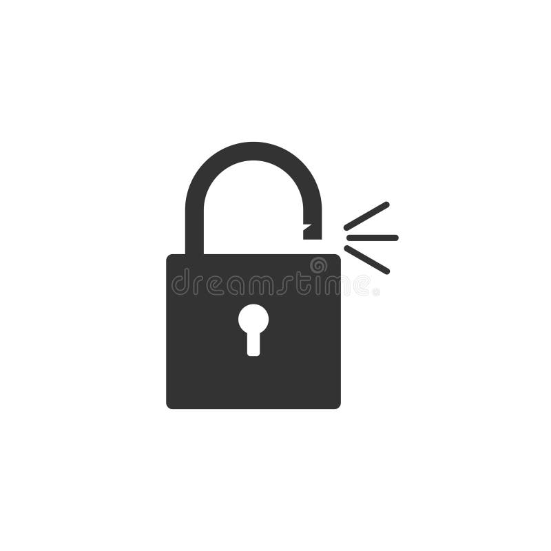 Unlock, Encryption Icon. Vector Illustration, Flat Design. Stock Vector ...
