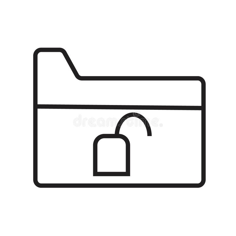 Unlock Folder Icon, Suitable for Security and File Access Themes Stock ...