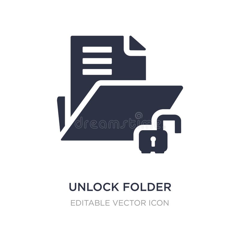 Unlock Folder Icon in Different Style Vector Illustration. Two Colored ...