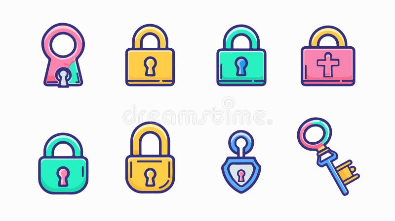 Unlock Icon for Modern Web and UI Design Stock Vector - Illustration of ...