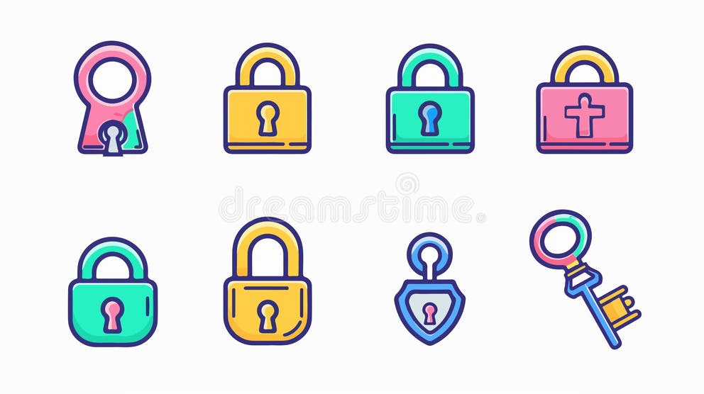 Unlock Icon for Modern Web and UI Design Stock Vector - Illustration of ...