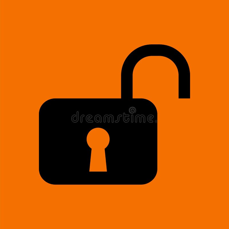 Computer Unlock Orange Stock Illustrations – 427 Computer Unlock Orange ...
