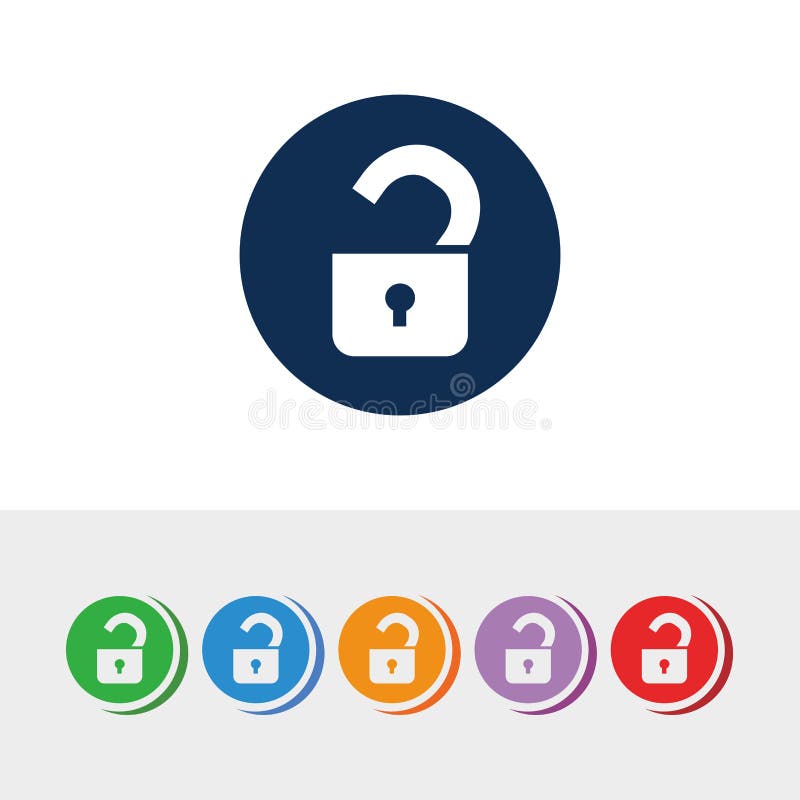 Lock Unlock Icon Symbol For Your Web Site Design Stock Illustration ...