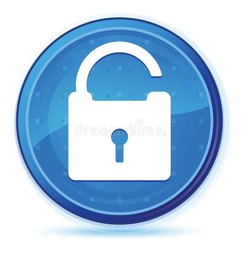 Unlock Icon Midnight Blue Prime Round Button Stock Vector ...