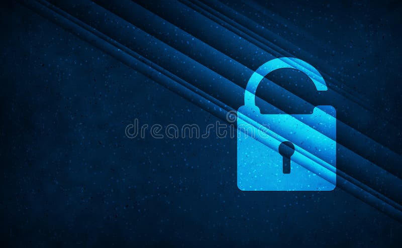 Unlock Icon Natural Sky Light Abstract Dark Blue Background Stripes ...