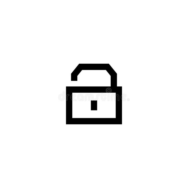 Unlock Icon Simple Line Style Vector Perfect Web and Mobile ...