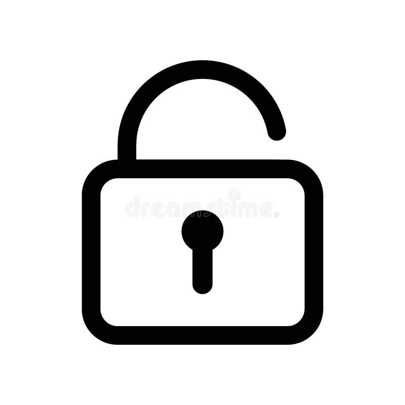 Unlock icon stock vector. Illustration of firewall, unlock - 330177748