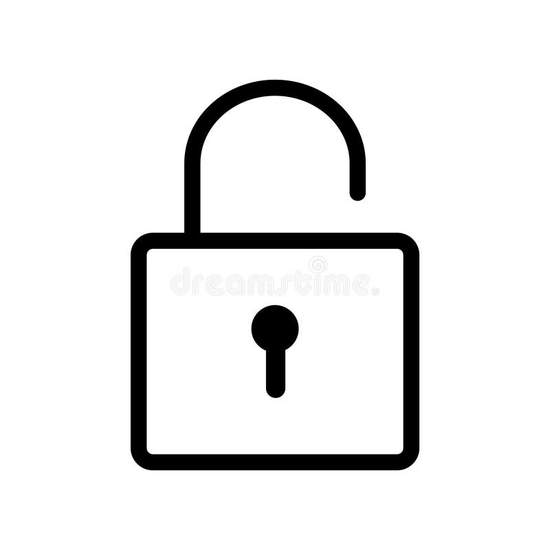 Unlock Icon Set. Unlocked Padlock Vector Symbol Stock Vector ...