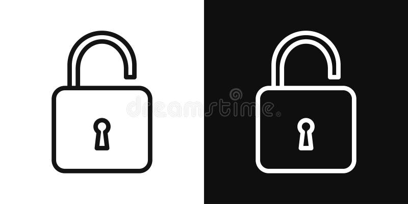 Unlock Icon Set. Unlocked Padlock Vector Symbol Stock Vector ...