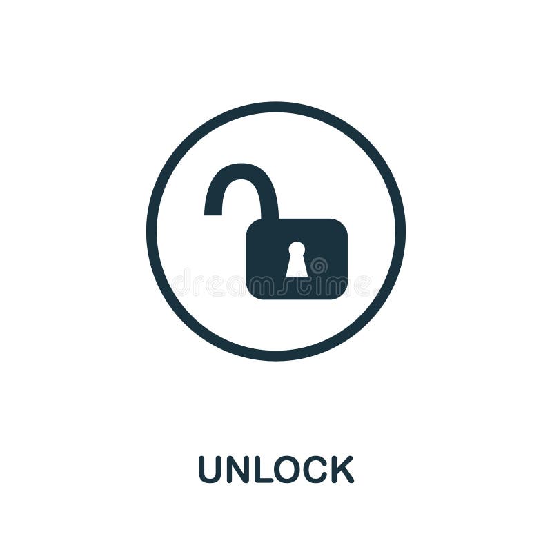 Unlock Icon. Simple Element from Internet Security Collection. Creative ...