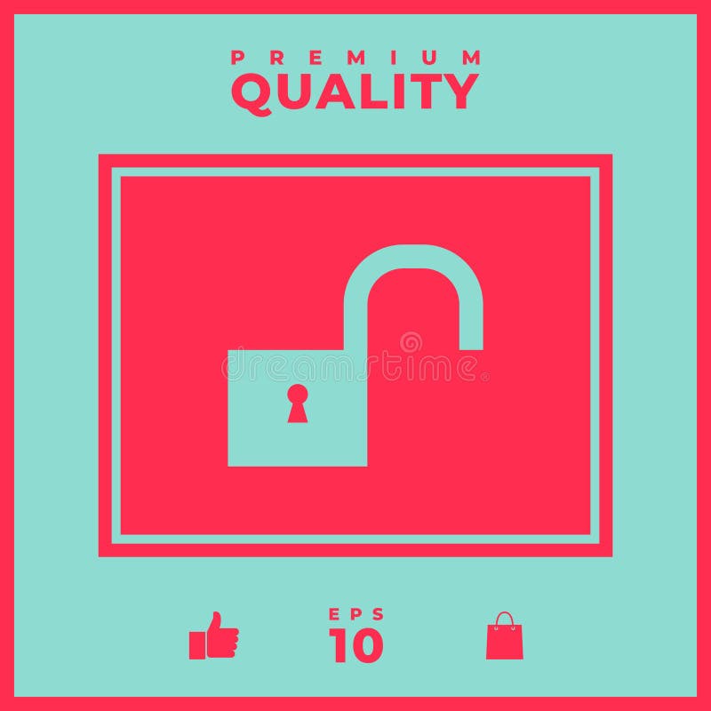 Unlock Icon Symbol. Graphic Elements for Your Design Stock Vector ...