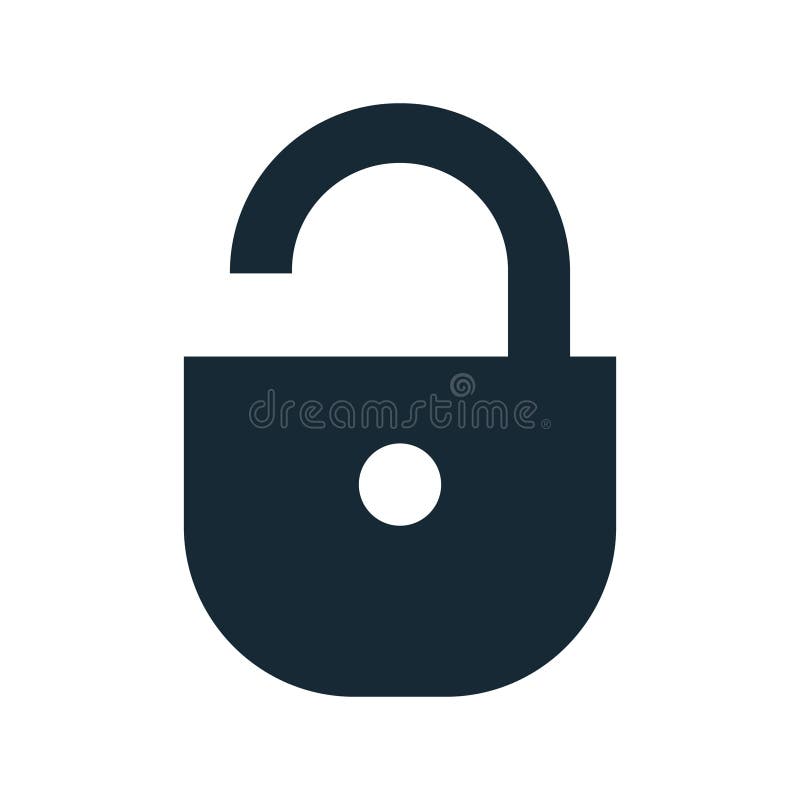 Unlock Icon Vector Logo Template Stock Vector - Illustration of secure ...