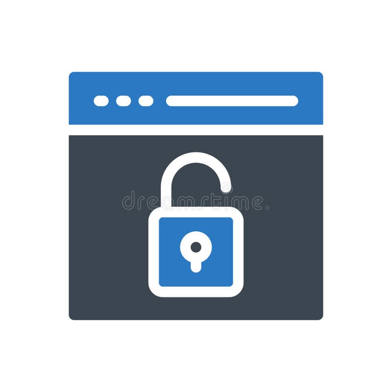 Unlock Vector Glyph Color Icon Stock Vector - Illustration of ...
