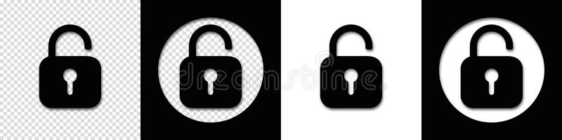 Unlock Icons Set. Unlock Sign and Symbol Stock Vector - Illustration of ...