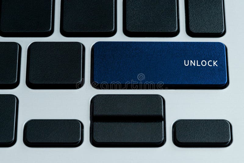 Unlock on Keyboard stock photo. Image of payment, communication - 156843538
