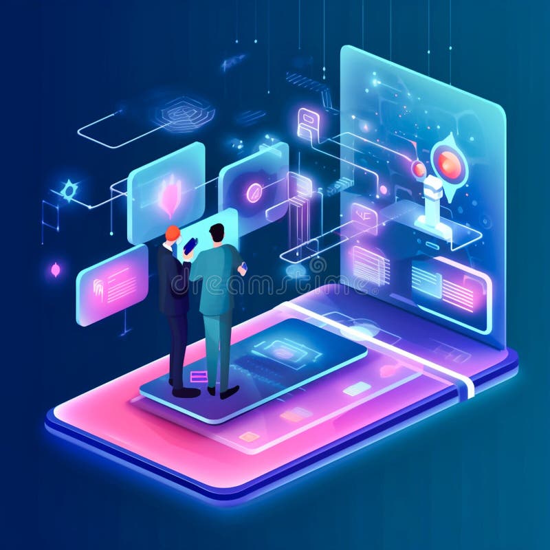 Unlock the Limitless Business Possibilities. Generative AI Stock Illustration - Illustration of ...